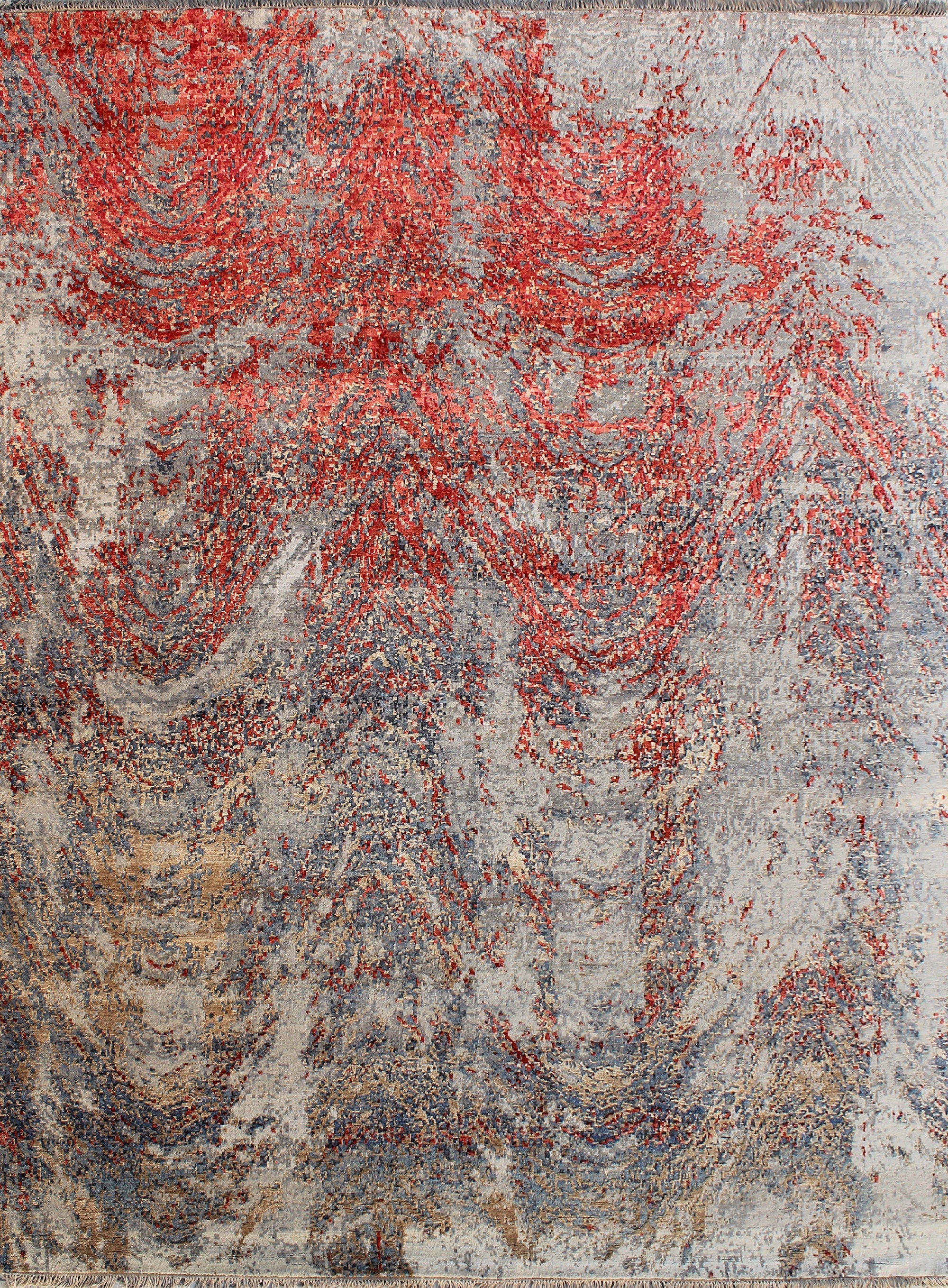 Vintage Volcano Pattern Red Rug Online in India | Carpet Couture
