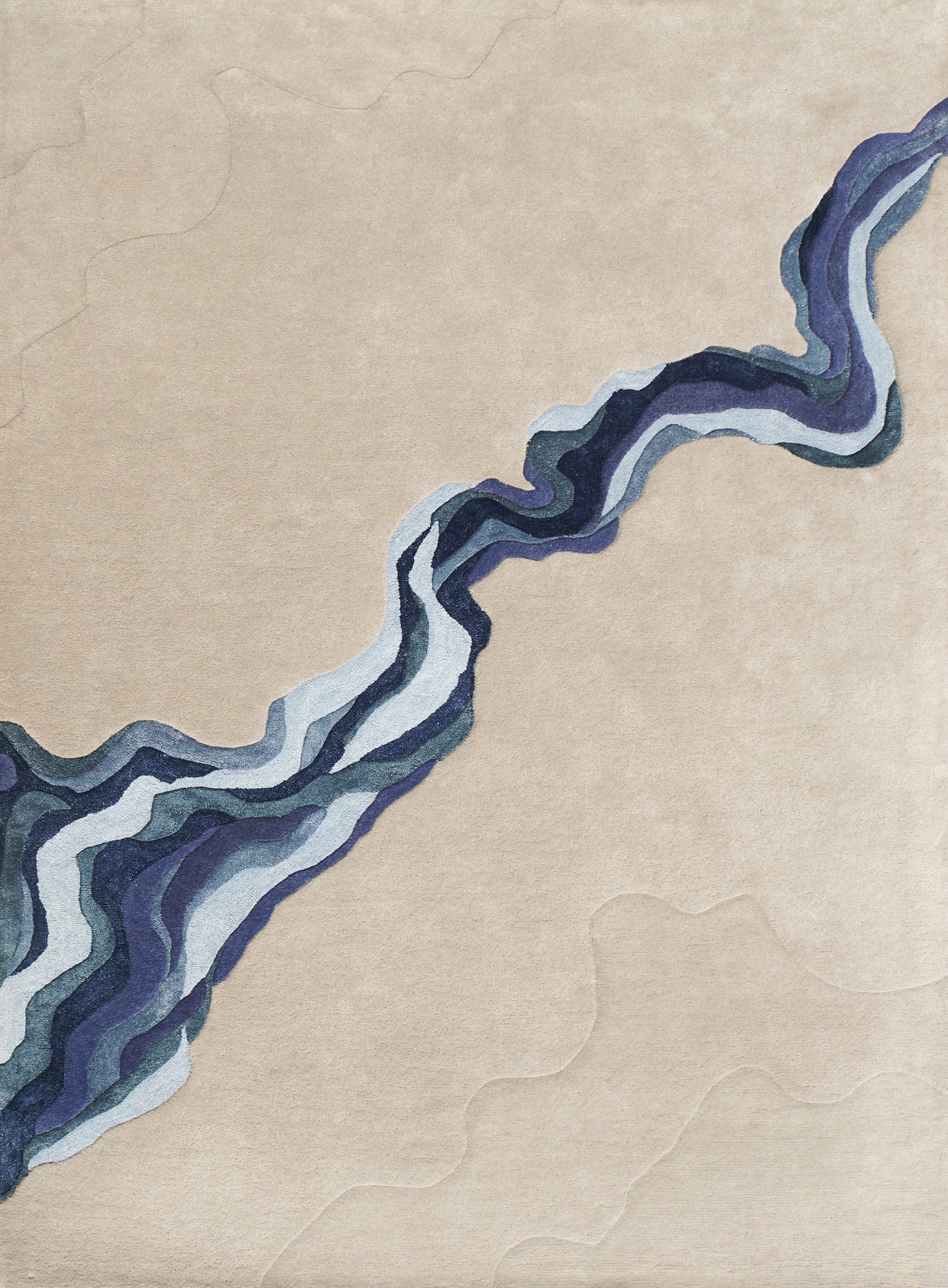 Buy Classic Terrain Indigo Carpet Online In India | Carpet Couture